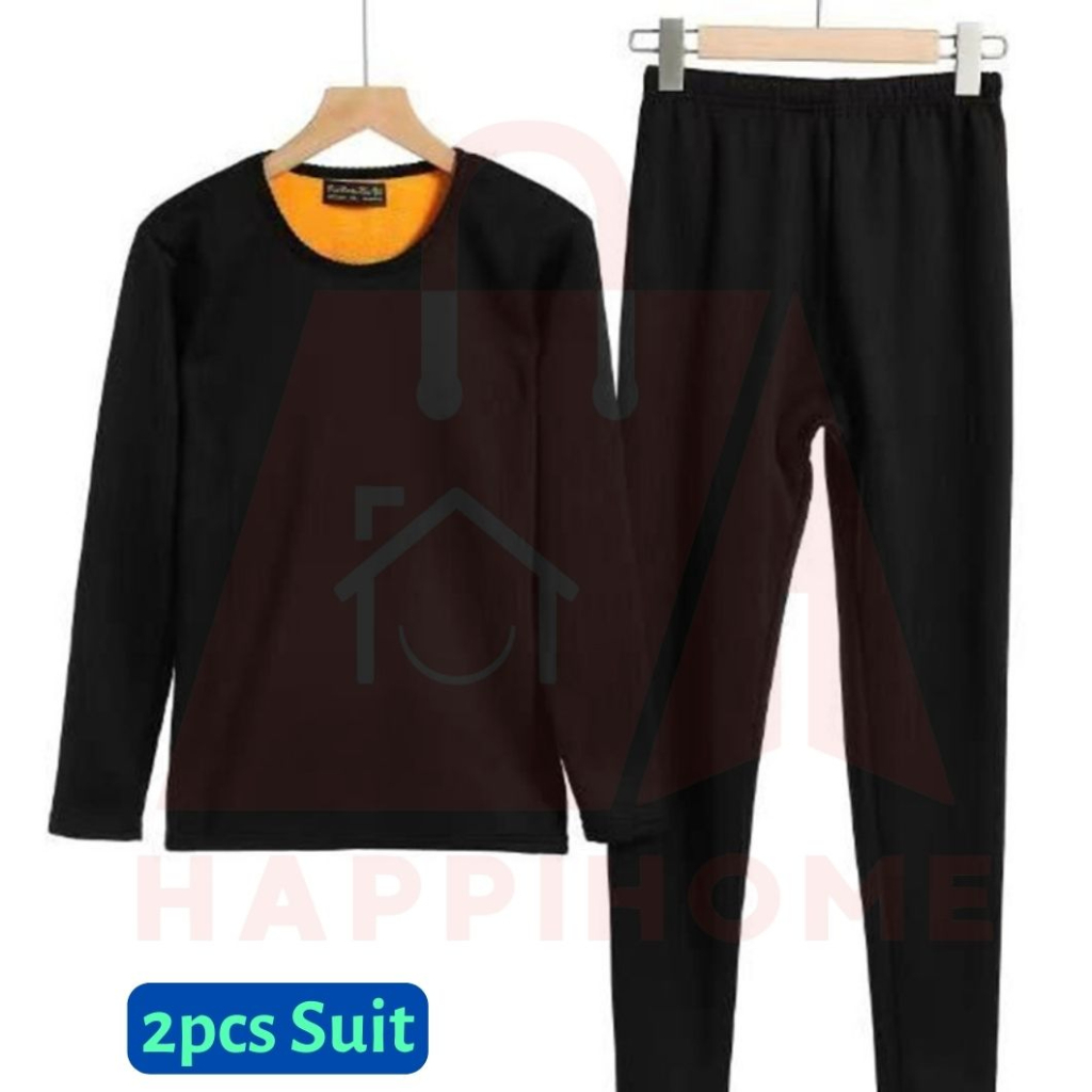 Men Women Winter Inner Wear Fleece Long Warm Cotton Thick Thermal Plus ...