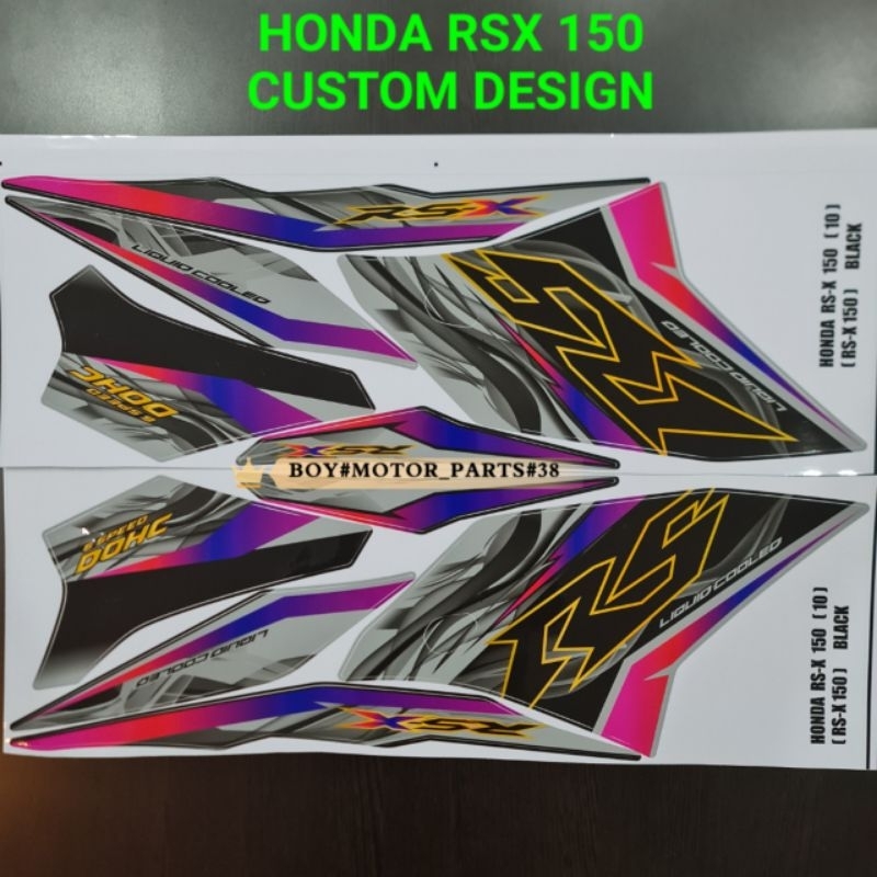 HONDA RSX 150 CUSTOM DESIGN BODY STICKER | Shopee Malaysia
