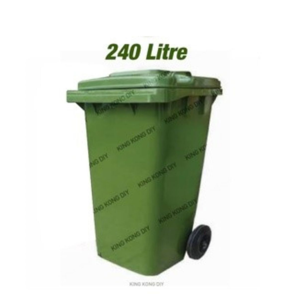 Mobile Garbage Bin 120L / 240L 2Wheel Green Bandaraya Heavy Duty Fibre ...