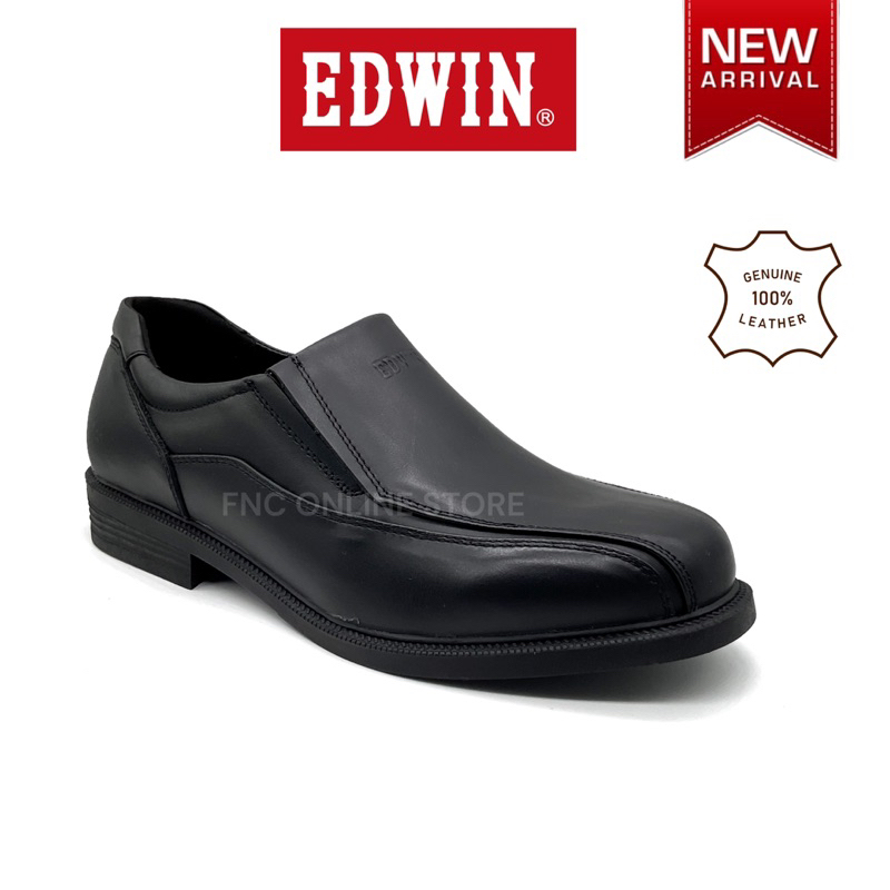 Edwin Original Leather Formal Shoes Slip On Work Shoes Kasut Formal ...