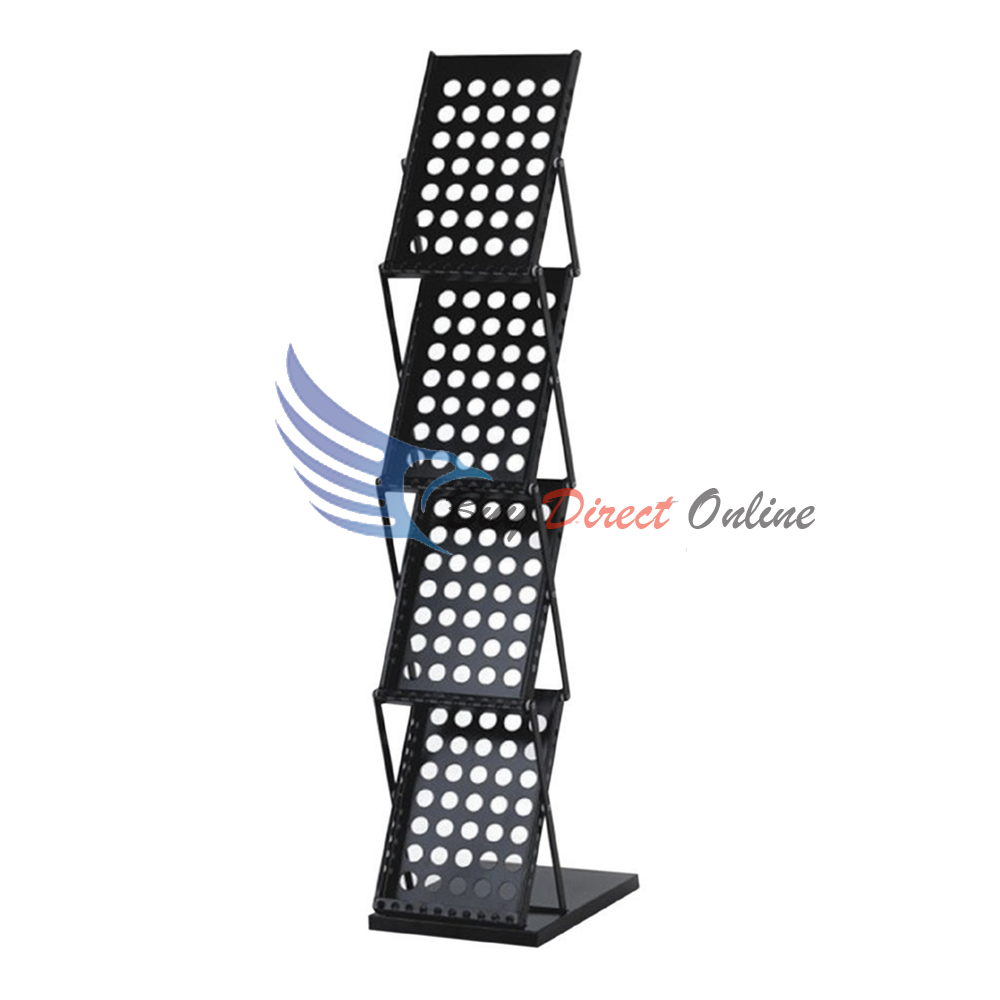 Black Magazine Rack /Rak Majalah /Foldable A4 Size Magazine Newspaper ...
