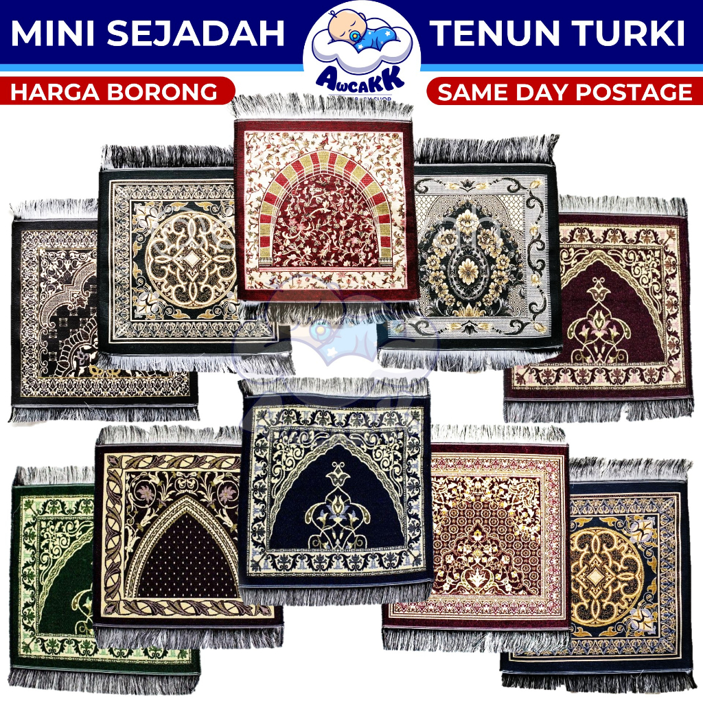 SEJADAH MINI TENUN TURKI High Quality Travel Prayer Mat Original Turkey ...