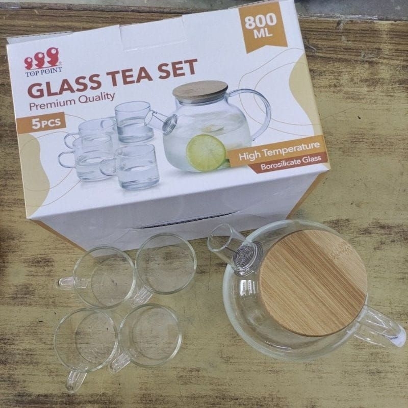 Top Point Glass Tea Set Premium quality /Tea Pot Kaca/Cerek Masak panas ...