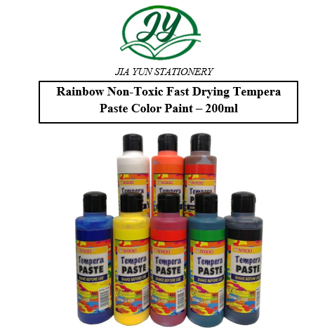 Nikki Rainbow Non Toxic Fast Drying Tempera Paste Color Paint/Hand ...