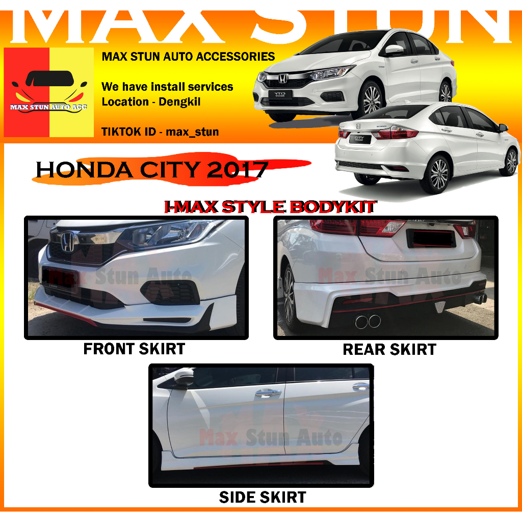 HONDA CITY FACELIFT 2017 GM6 I-MAX FULLSET BODYKIT CITY FACELIFT IMAX FRONT SKIRT SIDE SKIRT ...