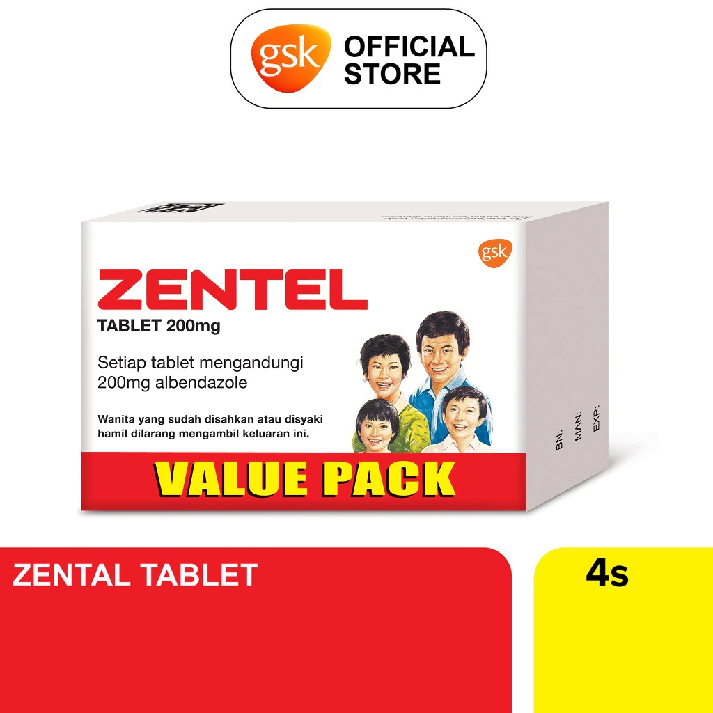 Zentel Tablet (200mg/4s) | Shopee Malaysia
