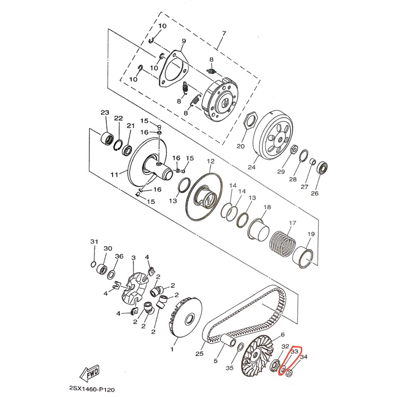 EGO LC / SOLARIZ / AVANTIZ PULLEY FAN WASHER (G) (90208-12808) | Shopee ...