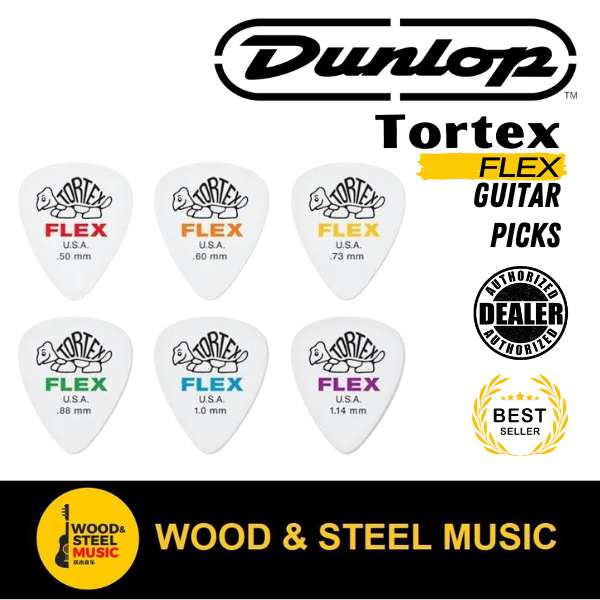 Jim Dunlop Tortex Flex Standard Guitar Picks Original Made In USA ...