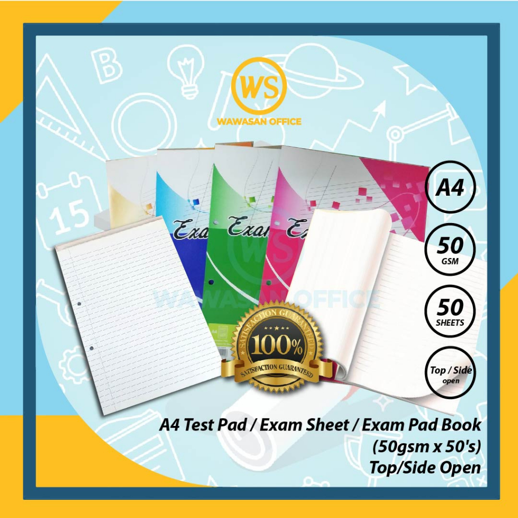Test Pad / Foolscap Paper / Exam Sheet / Exam Pad Book / Kertas Kajang ...