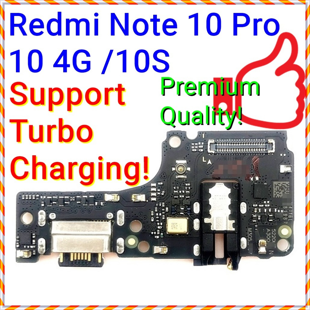(33W Turbo Charge) NEW ORI Charging Port FULL IC Board MIC for Xiaomi Redmi Note 10 Pro 4G ...