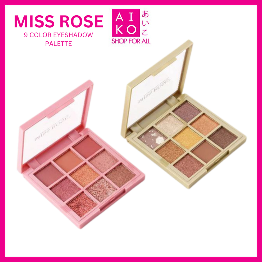 (AIKO) MISS ROSE 9 COLOR EYESHADOW PALATTE | Shopee Malaysia