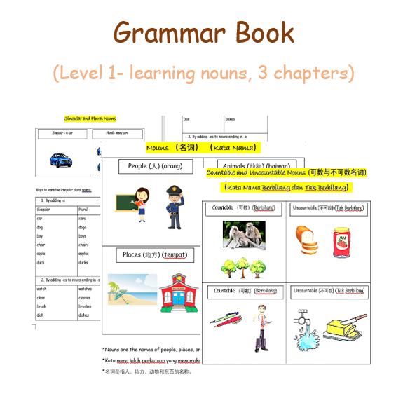 L001 - Softcopy PDF - Grammar Book With 3 Languages Note (BM, BI, BC ...