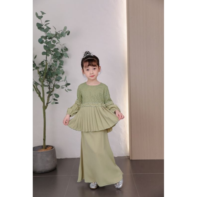 Set Lace Lengan Raffle Kanak-kanak, # baju raya kids | Shopee Malaysia