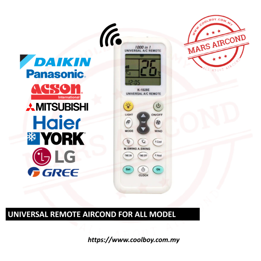 UNIVERSAL REMOTE AIRCOND FOR ALL MODEL | Shopee Malaysia