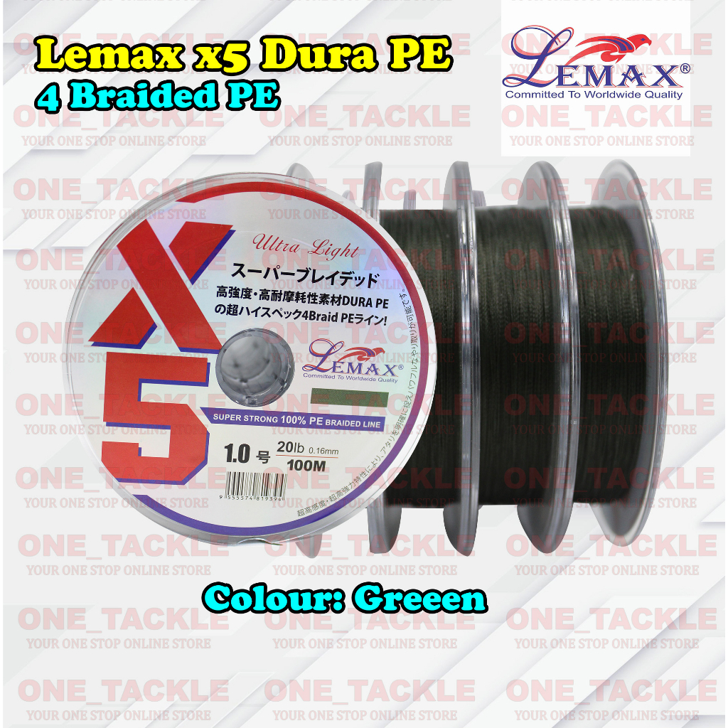 Lemax X5 braided line PE 100 meter lemax line tali lemax | Shopee Malaysia