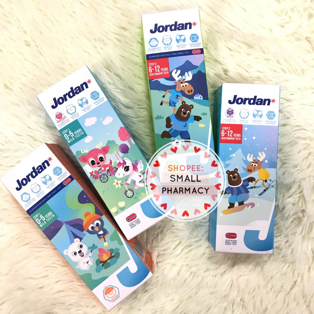 Jordan Kids Toothpaste Step 1 0-5 Years Old / Step 2 6-12 Years Old 75g ...