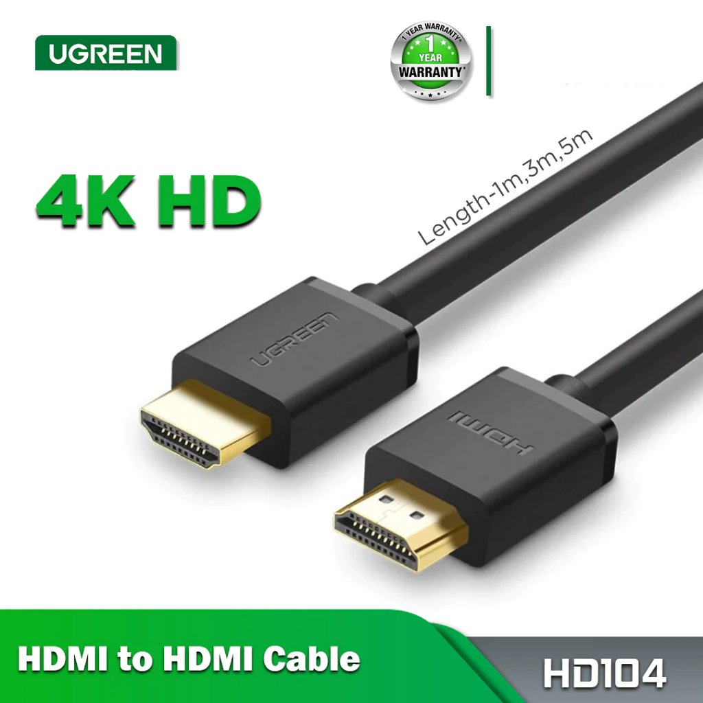 0.5m / 1.0m / 1.5m / 2.0m / 3.0m / 5.0m Ugreen UG-HD104 HDMI Cable - Ugreen HDMI Cable | Shopee ...