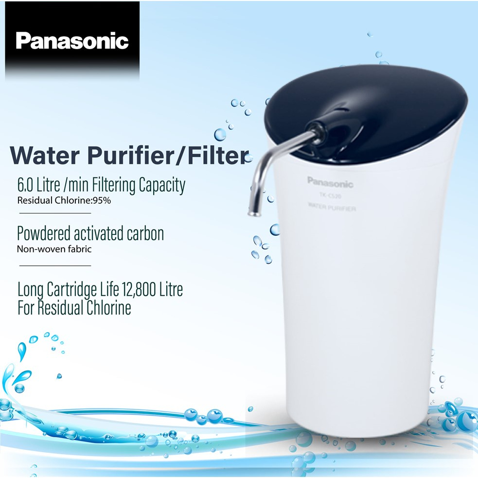 Panasonic Water Purifier TK-CS20 Water Filter with Cartridge Life ...