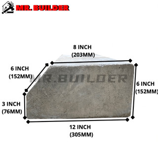 MR.BUILDER 1'X 2' Concrete Road Kerb Road Divider Precast Building ...