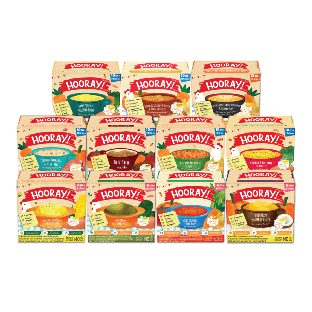 [ReadyStock]Hooray Baby Instant Porridge/Puree/Noodle Ready To Eat宝宝即食粥 ...