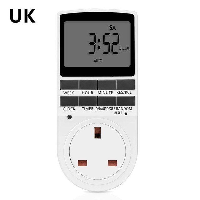 24 Hour Digital Plug in Timer UK 3 Pin c/w 13A Socket LCD Display | Shopee Malaysia
