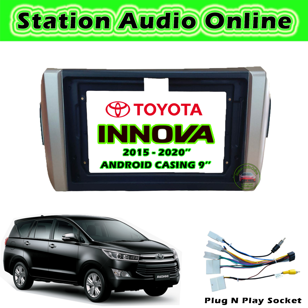 Android Player Casing 9" Toyota Innova 2016-2021 ( with Socket Toyota ...