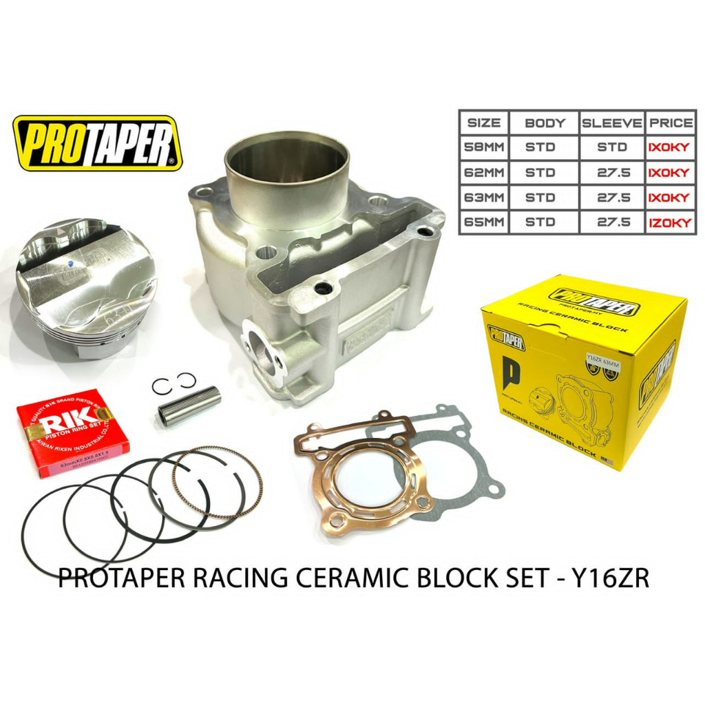 Y16 / NVX / NMAX / R15 V3 / MT15 PROTAPER RACING CERAMIC BLOCK WITH ...