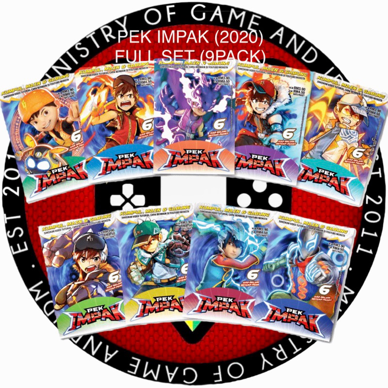 [ORIGINAL]BOBOIBOY GALAXY CARD SET OF 9 PEK IMPAK (2020) | Shopee Malaysia