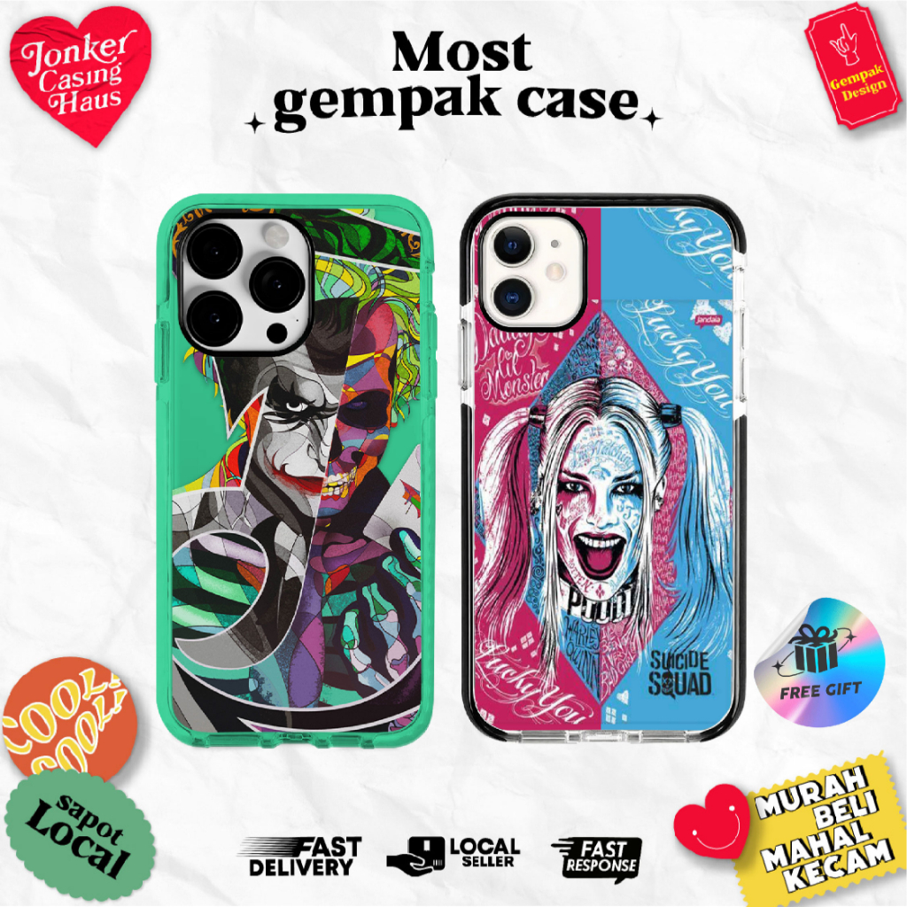 NEW! J0K3R X HARLEY QU3EN -DESIGNATED CASE Bumper Case Casing IP 13 ...