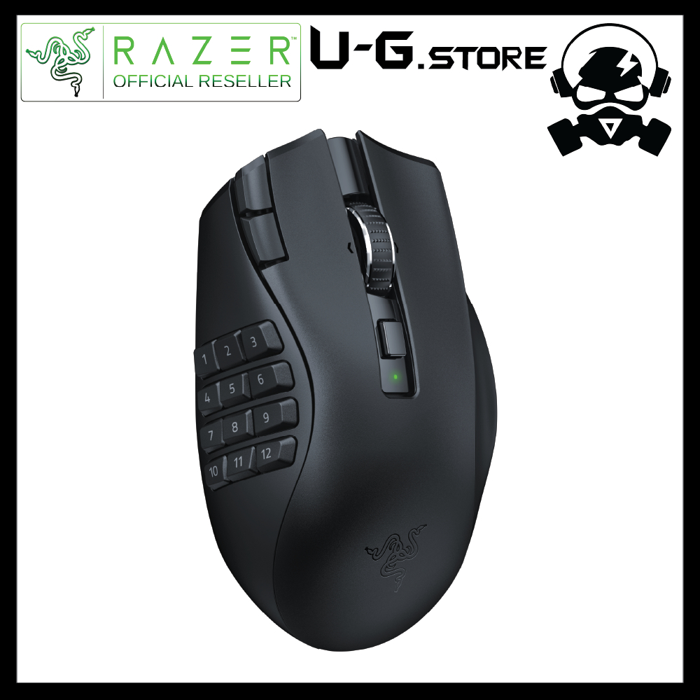 Razer Ergonomic Wireless MMO Gaming Mouse Naga V2 HyperSpeed with 19 ...