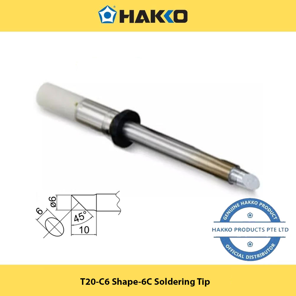 HAKKO T20-C6 Shape-6C Soldering Tip | Hakko Products T20 Soldering ...