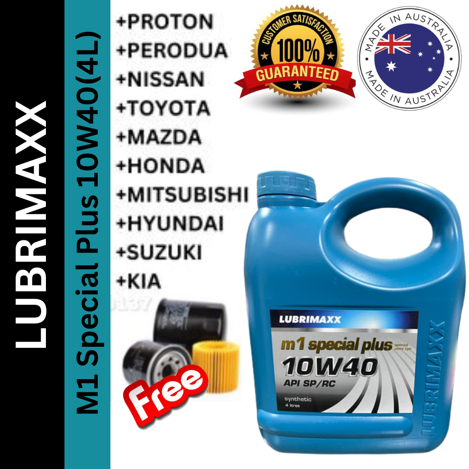 LUB-10W40 4L LUBRIMAXX M1 SPECIAL 10W40 SM/CF 4 LITER SEMI- (FREE OIL FILTER)【MADE IN AUSTRALIA ...