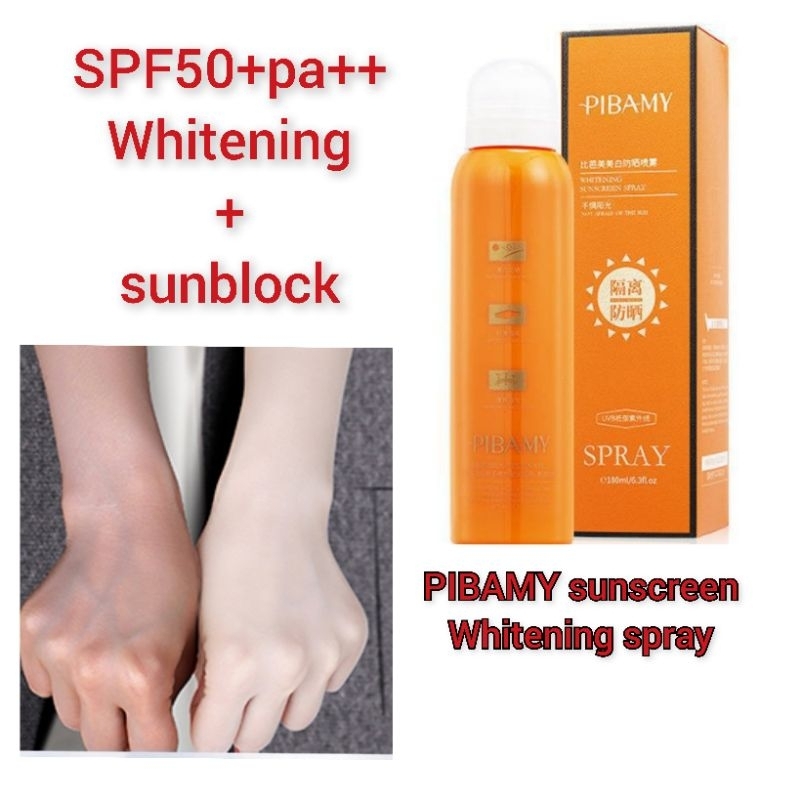 PIBAMY Sunscreen Whitening Spray SPF50 - spray instant whitening ...