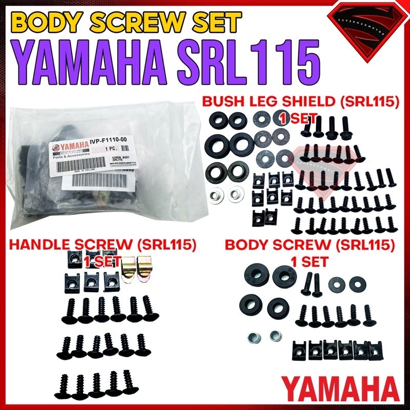 YAMAHA LAGENDA 110 SRL110 SRL 110 SRL 115 SRL115 SCREW COVERSET SKRU ...