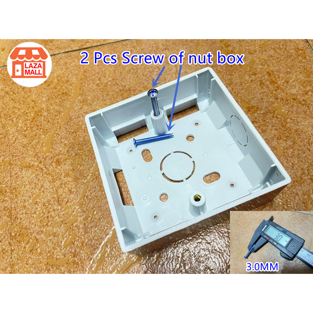 2Pcs 3.0mm SKRU BOX SWITCH SELF TAPPING PAN HEAD SCREW ELECTRICAL BOX COVER SCREW NUT BOX PLUG ...