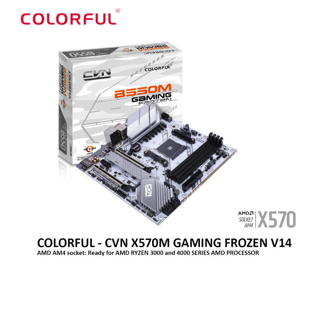 COLORFUL CVN X570M GAMING FROZEN V14 GAMING Mainboard | Shopee Malaysia