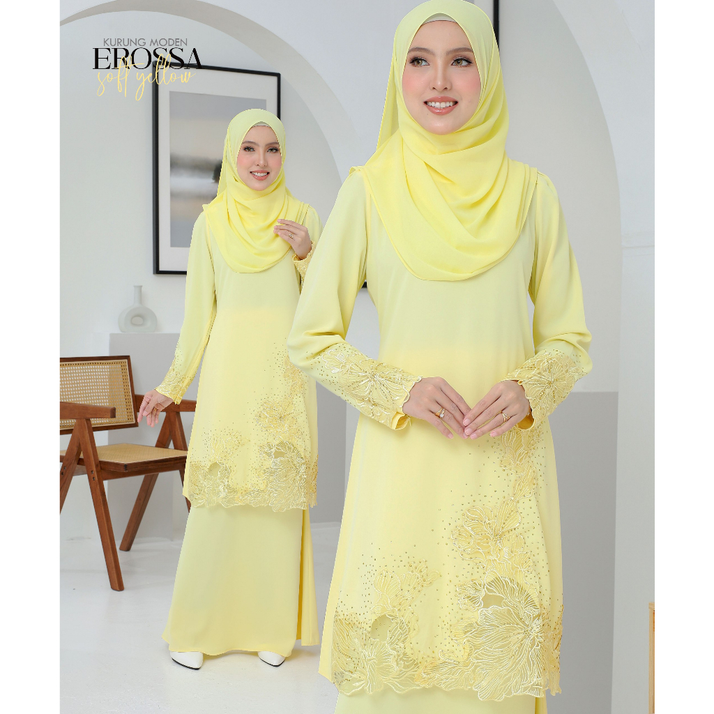 Moff Kurung Moden Erossa Dewasa In 5 Colour I Kurung Moden I Tunang I Nikah By Moff2U | Shopee ...