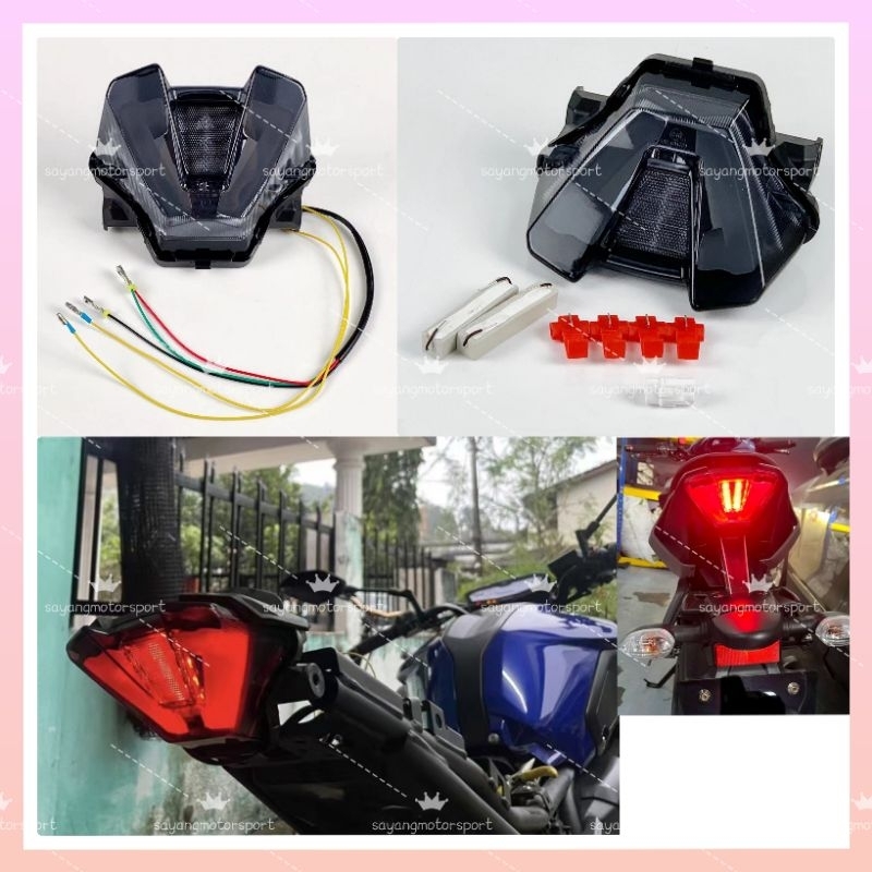 MOTORCYCLE YMH MT07 2021 BRAKE LIGHT TAIL LAMP WITH LED TURN SIGNAL ...