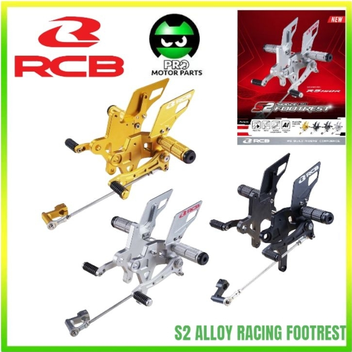 RCB RACING BOY HONDA RS150 RACING FOOTREST SET WITH GEAR PEDAL RS150 V1 ...