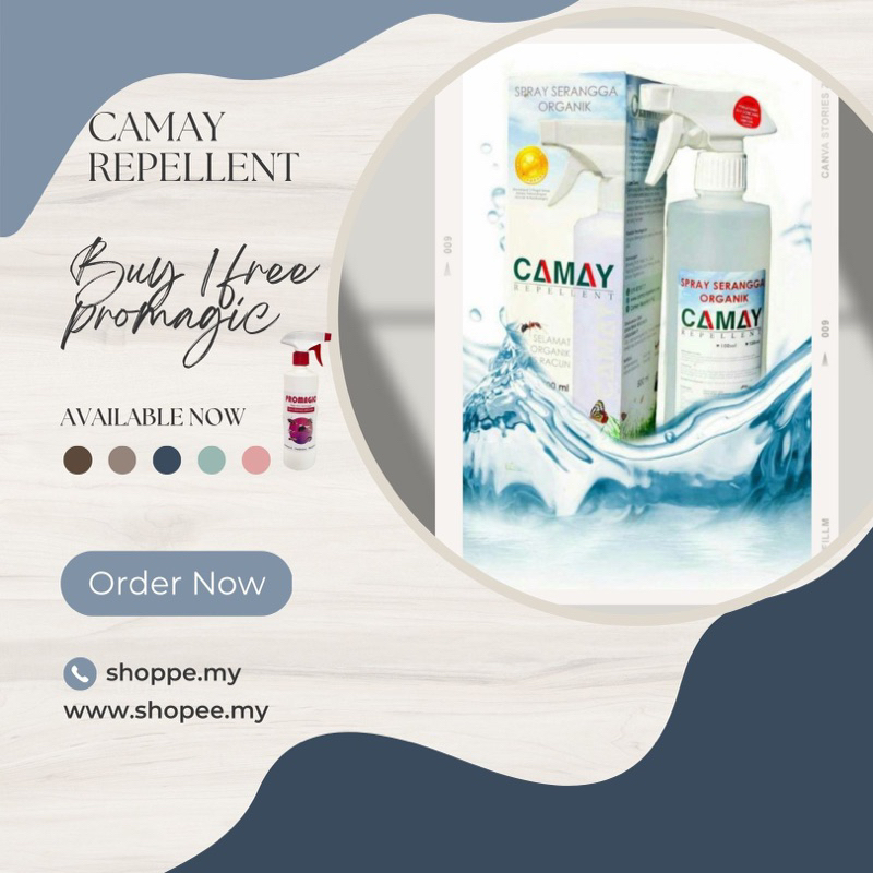 Camay Spray Anti Serangga 100% Organik | Shopee Malaysia