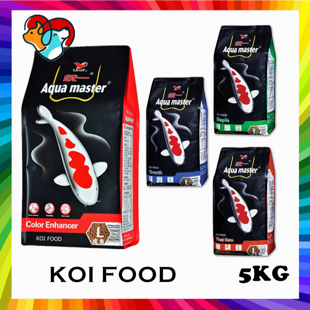 Aqua Master Staple / Growth / Wheat Germ / Color Colour Enhancer Koi Food 5KG (L SIZE) | Shopee ...