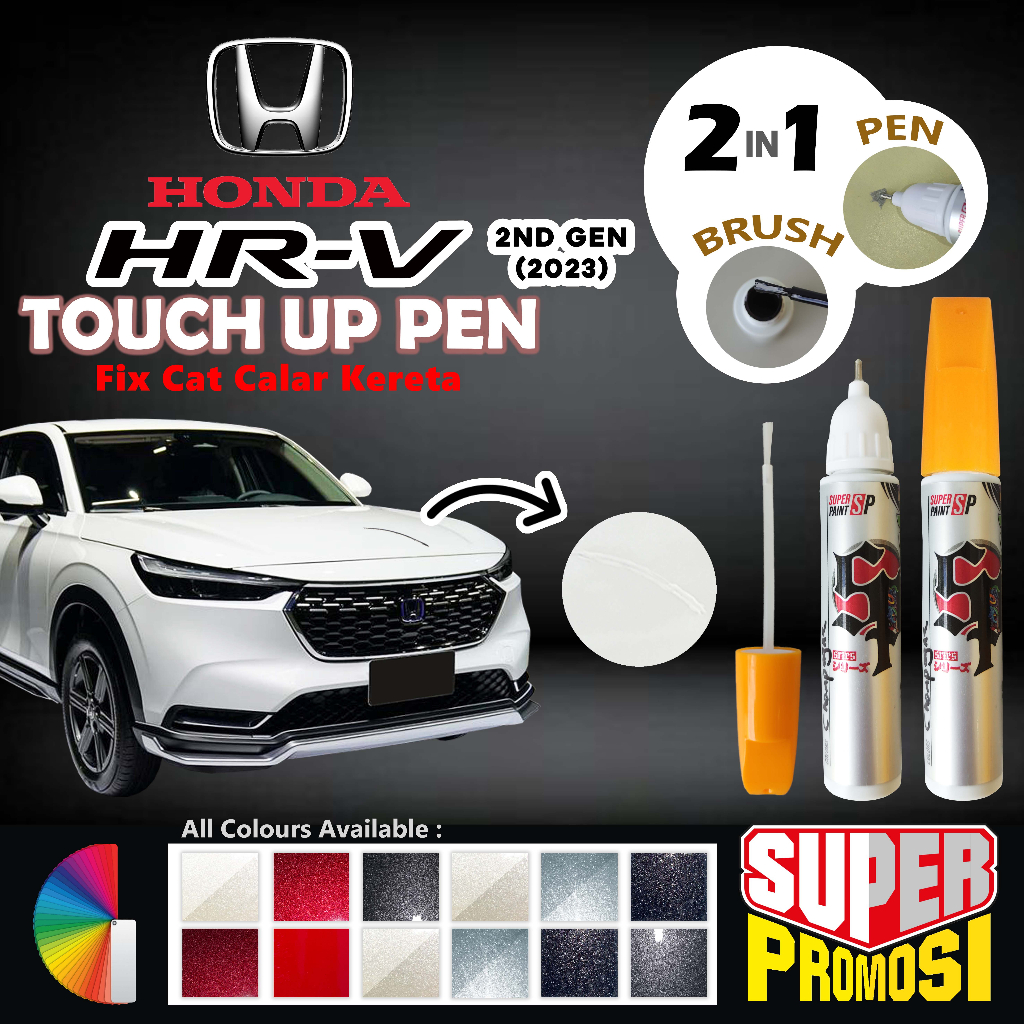 HONDA HR-V/HRV GEN 2 Touch Up Pen 2in1 Pen & Brush DIY Scratch Repair ...