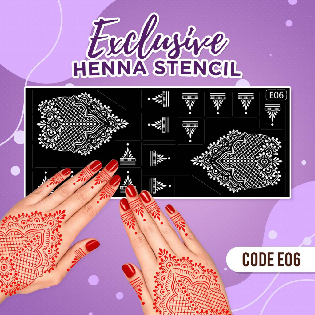 Sticker Inai Tekap Sepasang Tangan New Design Stiker Enai Tampal ...