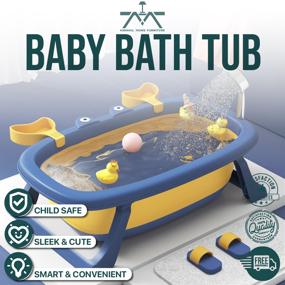 [READY STOCK] Foldable Baby Bath Tub Mandi Newborn Infant Children Kids ...