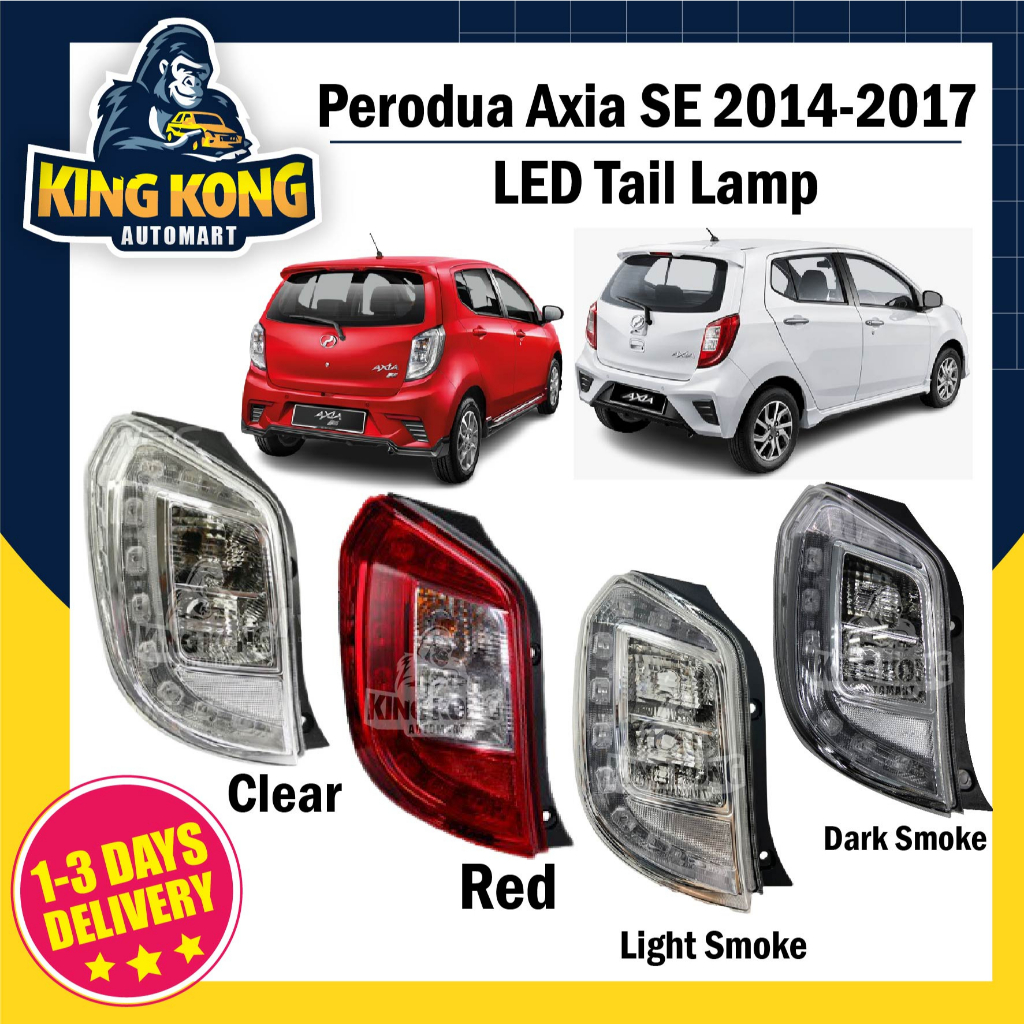 Perodua Axia SE Advance Tail Lamp CLEAR RED SMOKE | Shopee Malaysia