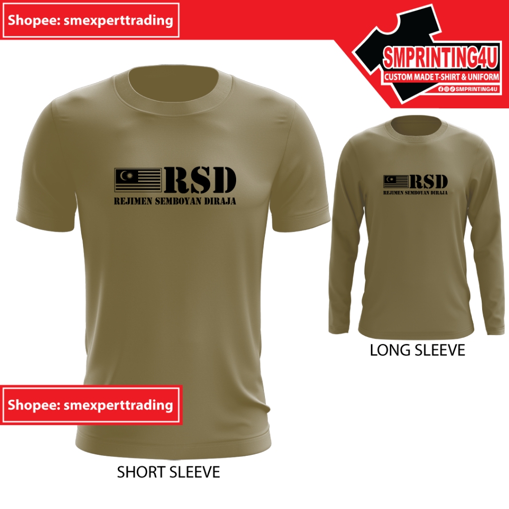 SM 028 RSD Semboyan Army Style T-Shirt Microfiber Color Sand Khaki ...