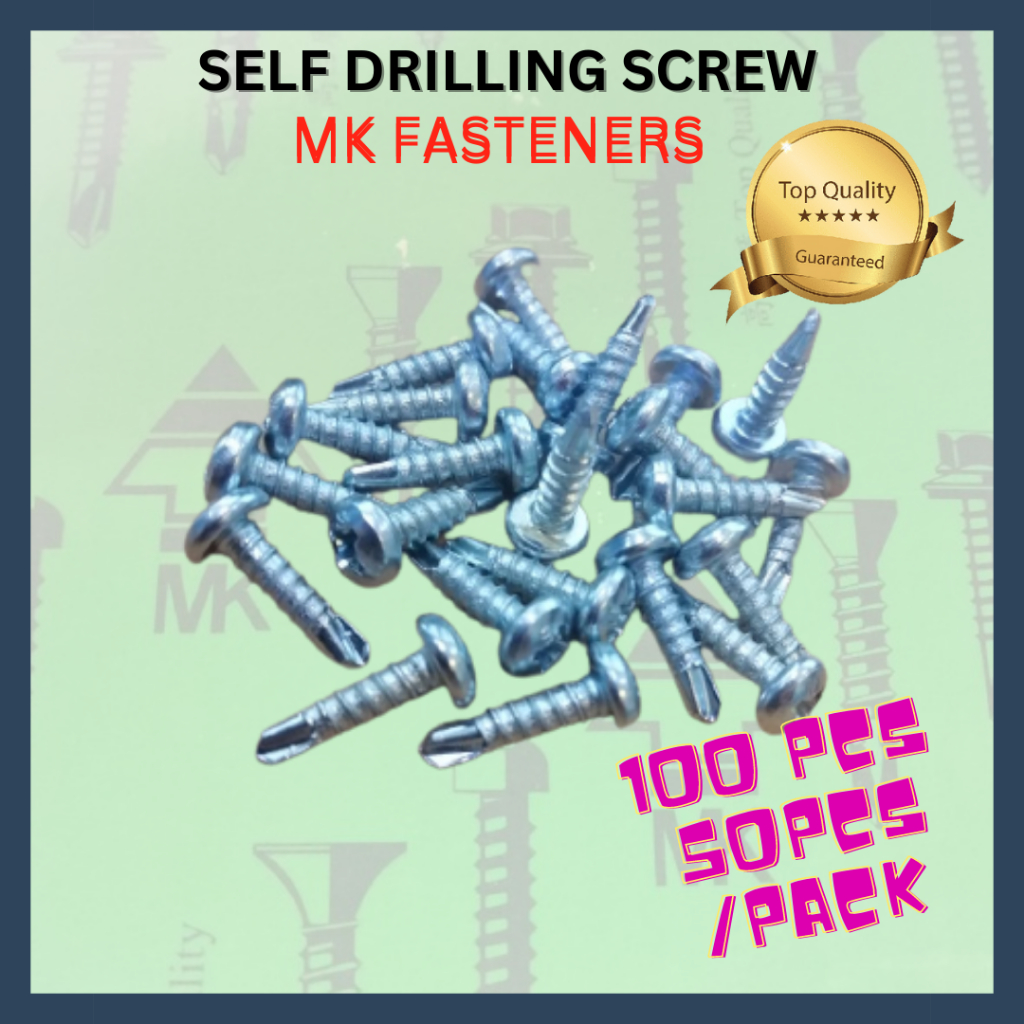 MK DS-PH 312 #06 x 1/2 SELF DRILLING SCREW ZPH Screw besi channel Skru ...