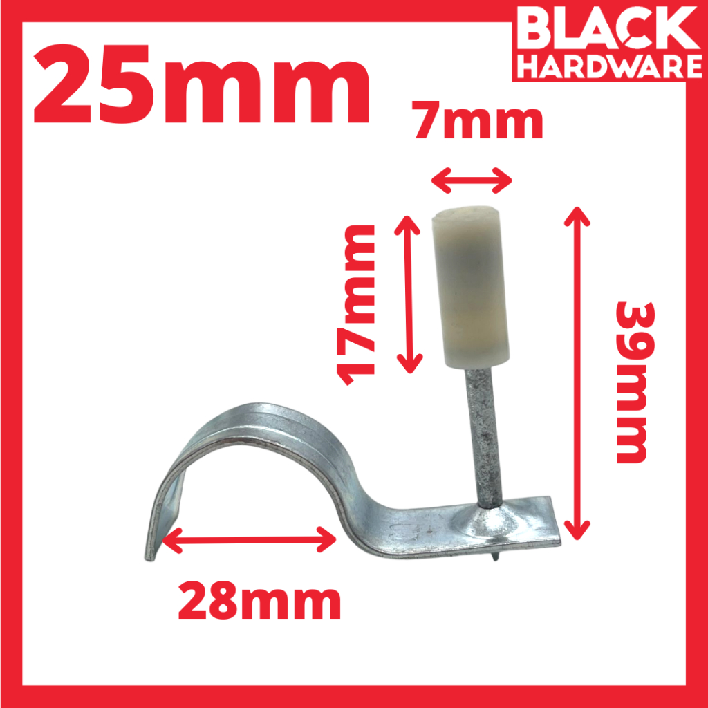 Black Hardware Rivet Tufting Gun Steel Concrete Ceiling Pipe Clamp Paip ...