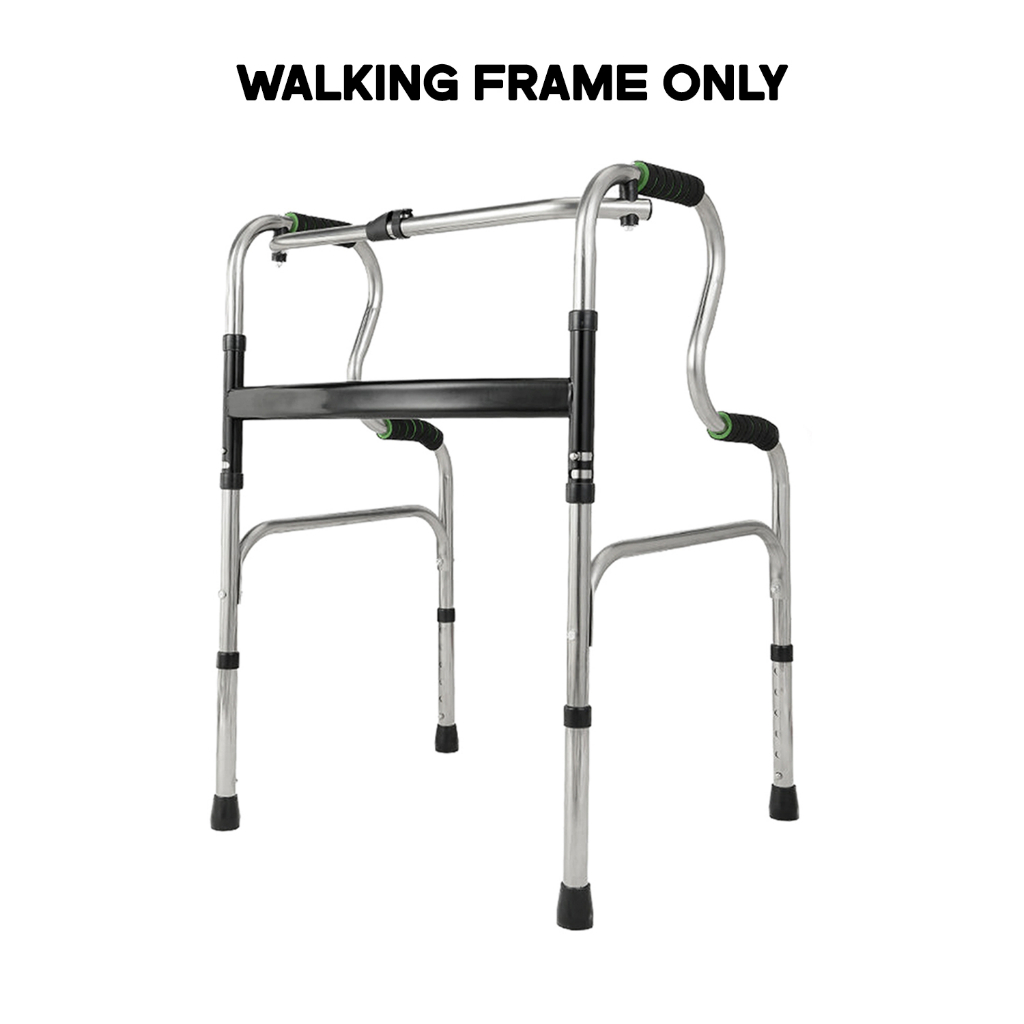 Foldable Walking Frame Tongkat 4 Kaki Bantu Jalan Crutches Walking Cane Aid For Elderly Adult ...