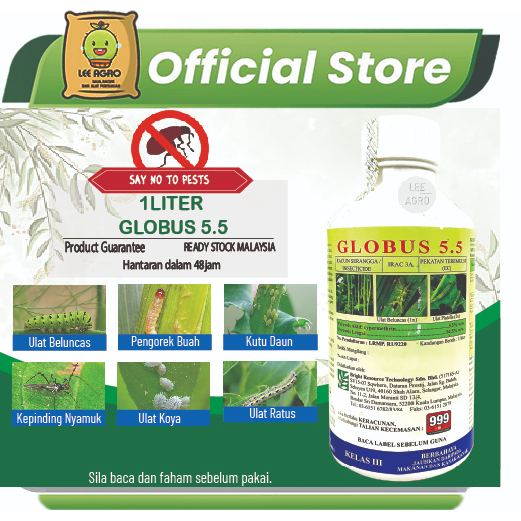 *READY STOCK*1 LITRE GLOBUS 5.5/GARDEN CARE/MENCEGAHKAN ULAT POKOK /CYPEPRMETHIN/ RACUN SERANGGA ...